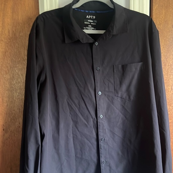 Apt. 9 | Shirts | Mens Button Down Apt 9 Shirt Xxl Slim Fit Black ...